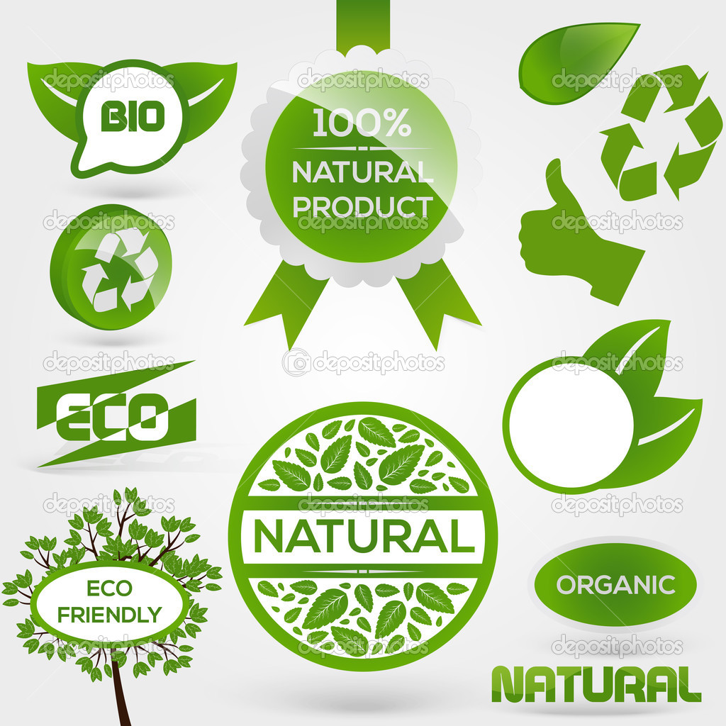 Vector Eco Stamps Labels Eco Style Stock Vector Image by ...
