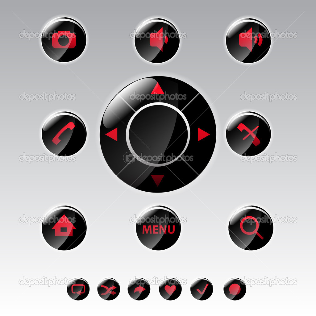 Mobile Phone Menu Icons Vector Icon Set Stock Vector Image by ...