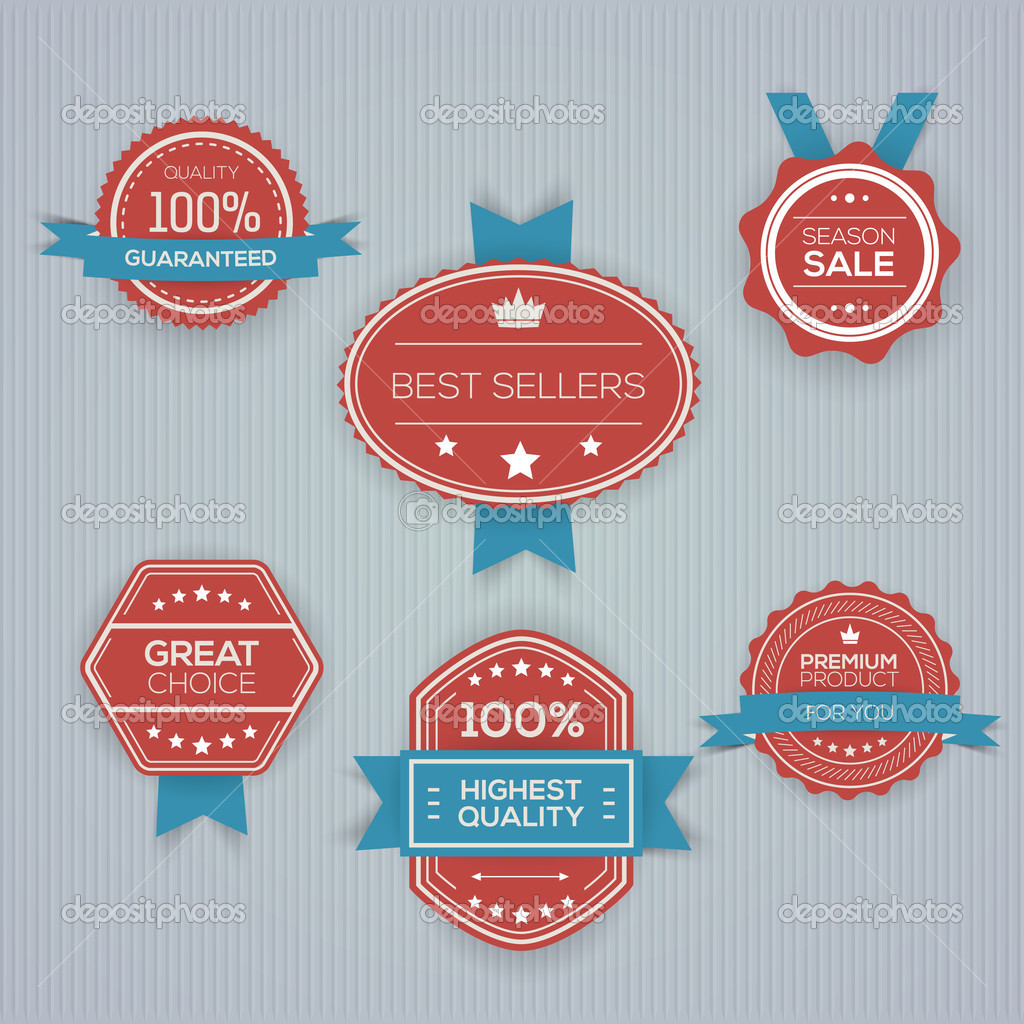 Shopping Labels Collection Vector Illustration Stock Vector Image by ...
