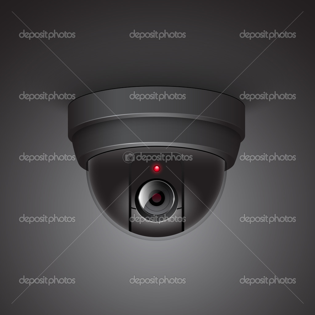 Video Surveillance Camera Vector Illustration Isolated White Background ...
