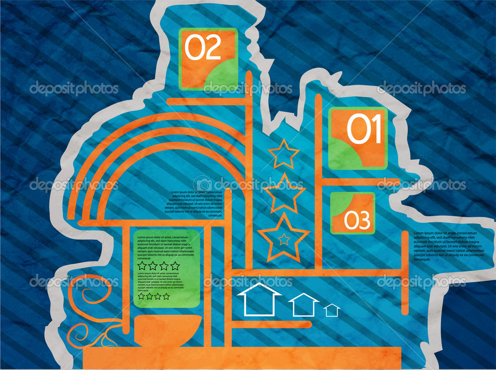 Signs Symbols Blue Background Stock Vector Image by ©ClassyCatStudio ...