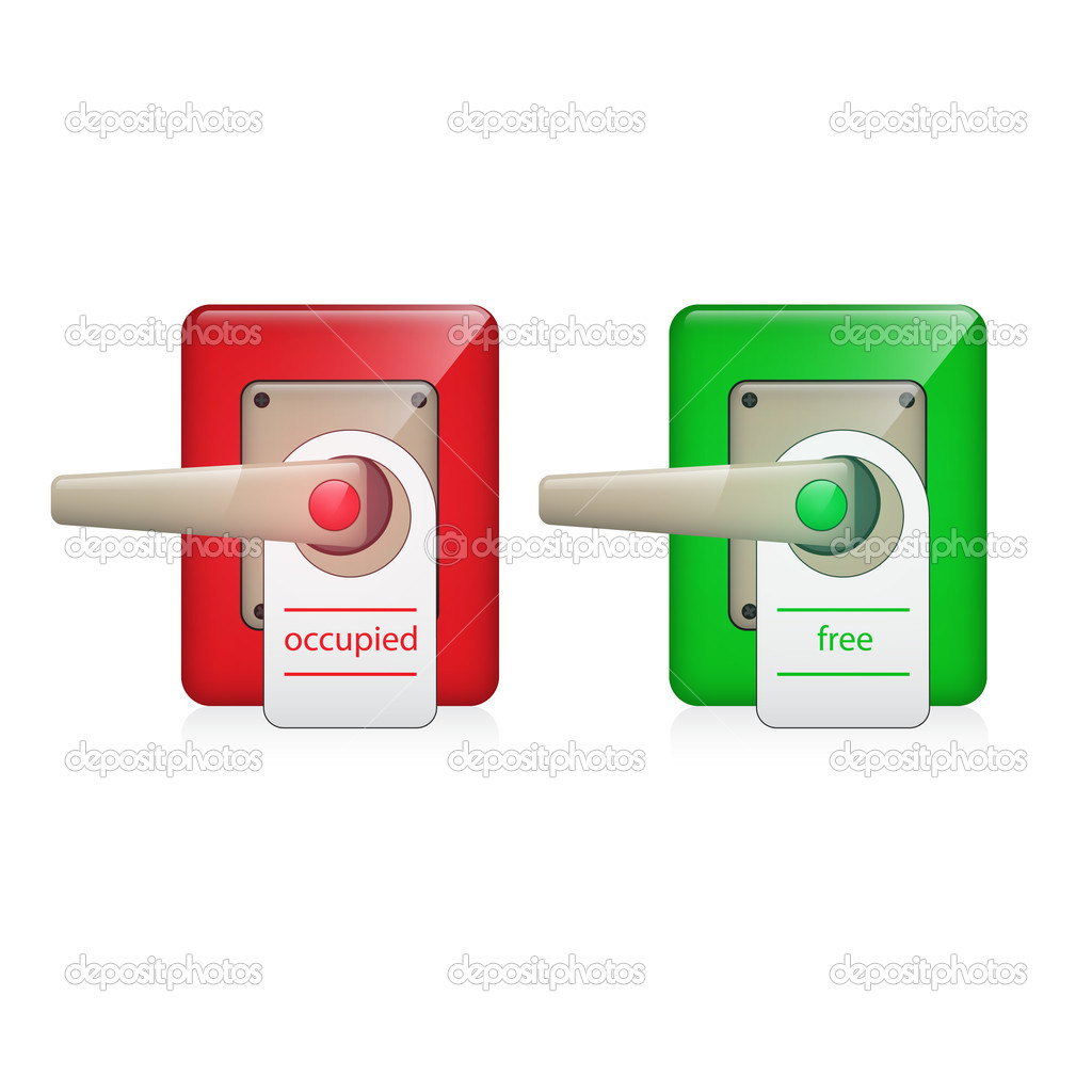 Occupied Free Signs Vector Illustration Stock Vector by ...