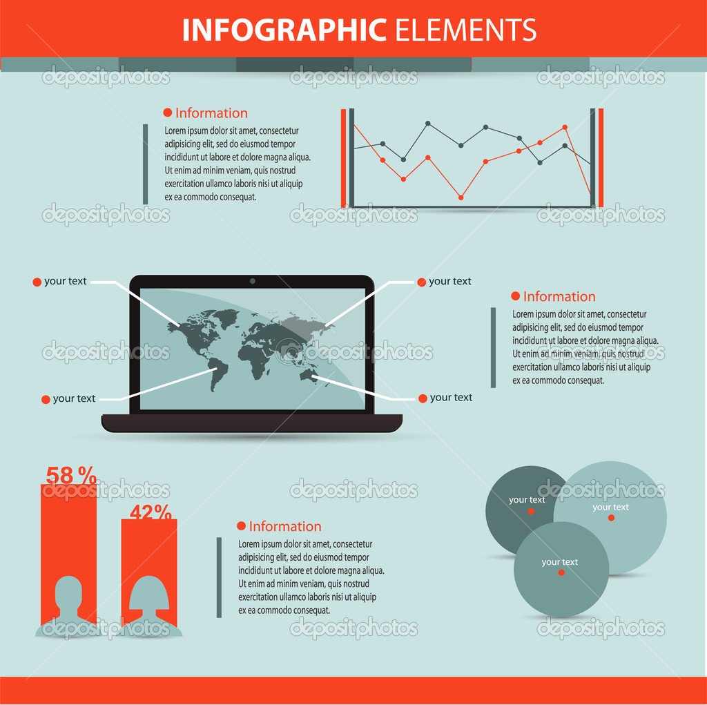 Elementos de infograf a empresarial vector ilustraci n 2024