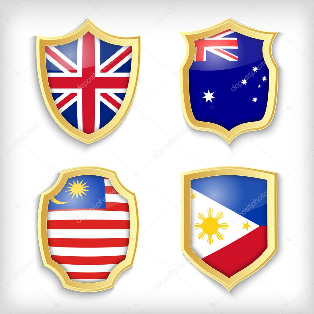 Flags Signs Vector Illustration Stock Vector Image by ©ClassyCatStudio ...