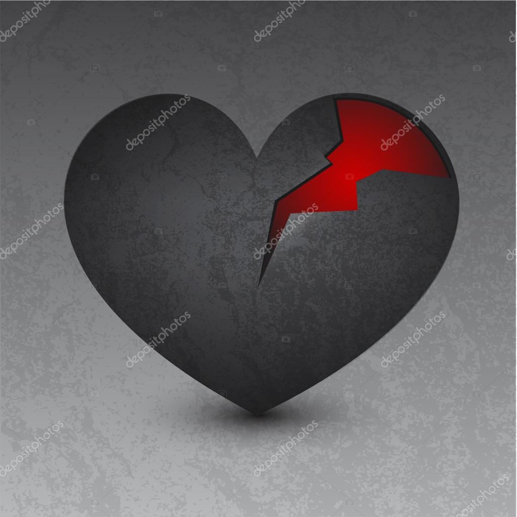 Corazón Negro Destrozado