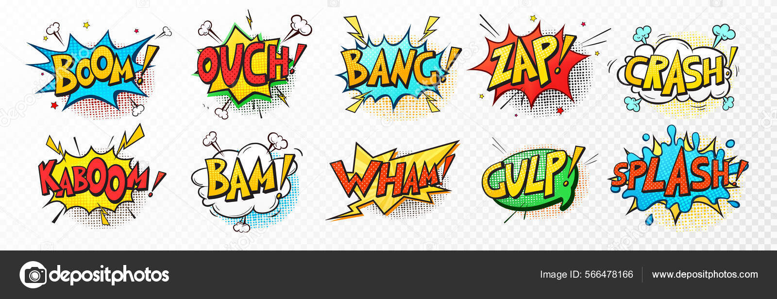 Pop art comic message speech bubbles, fun cloud dialog Stock Vector ...