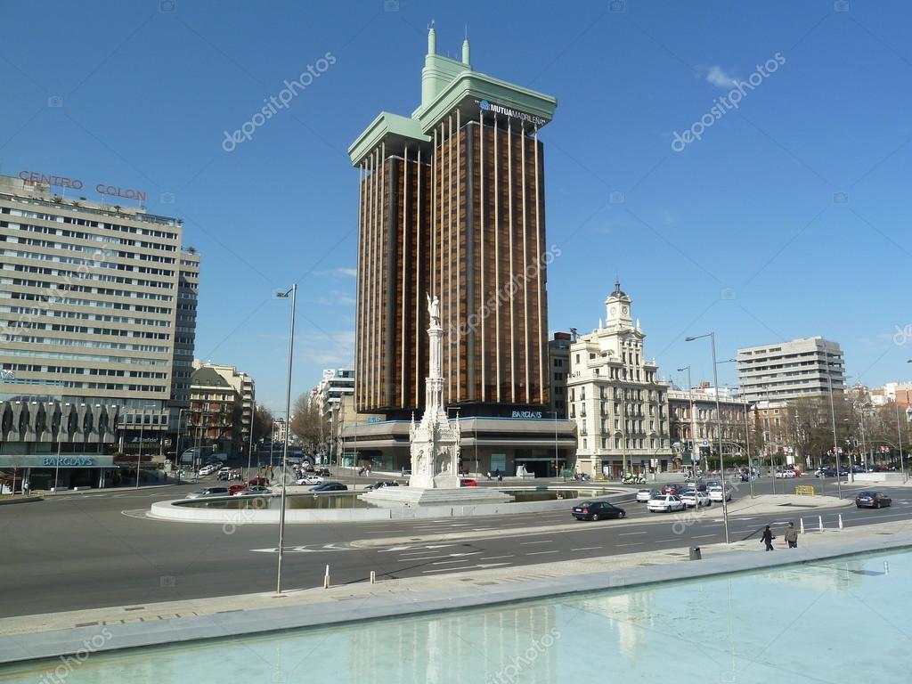 Plaza de Colon (Columbus Square) in Madrid, Spain – Stock Editorial ...