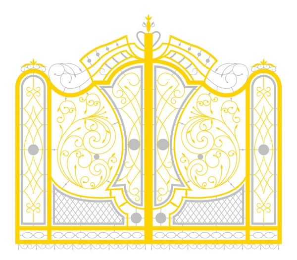 Golden gate isolated on black. Stock Vector Image by ©aleksdemeshko ...