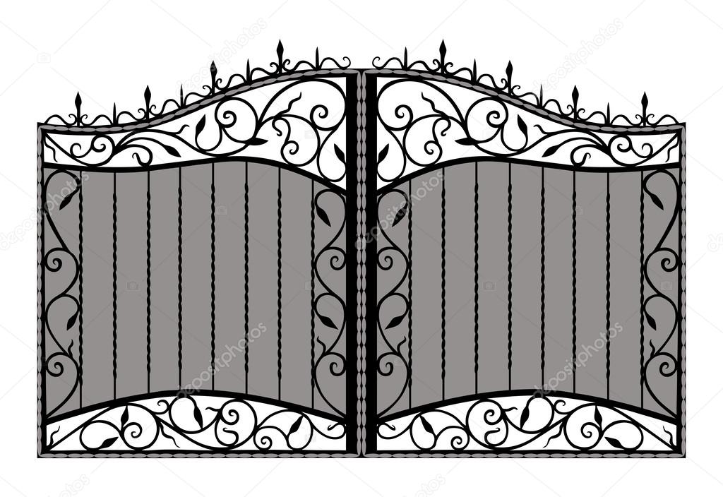 Forged gate. Stock Illustration by ©aleksdemeshko #31821289