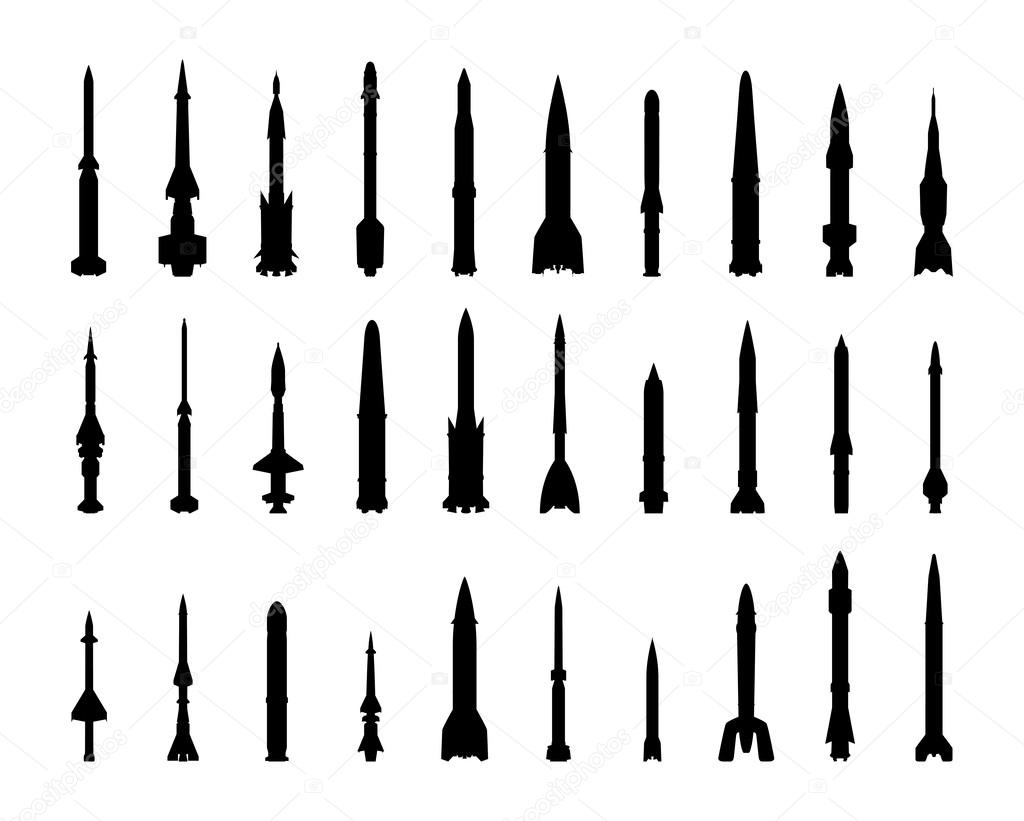 Combat rocket weapons set. Stock Vector by ©aleksdemeshko 50106659