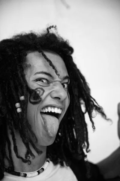 Rasta hair singer performing live on stage - Stock Image - Everypixel