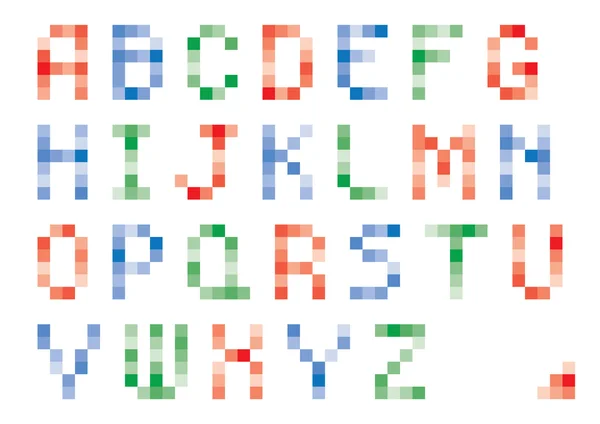 Pixel Lower Case Alphabet — Stock Vector © Yayayoyo 7630055