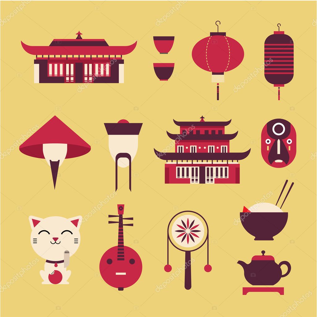 Chineese travel icons Stock Vector Image by ©vectorpro #27466401