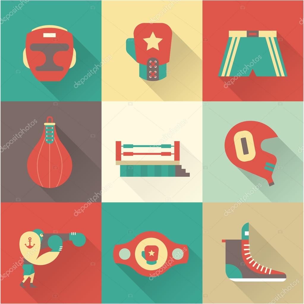 Boxing icons Stock Vector Image by ©vectorpro #31351767
