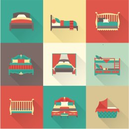 Picto lit images vectorielles, Picto lit vecteurs libres de droits ...