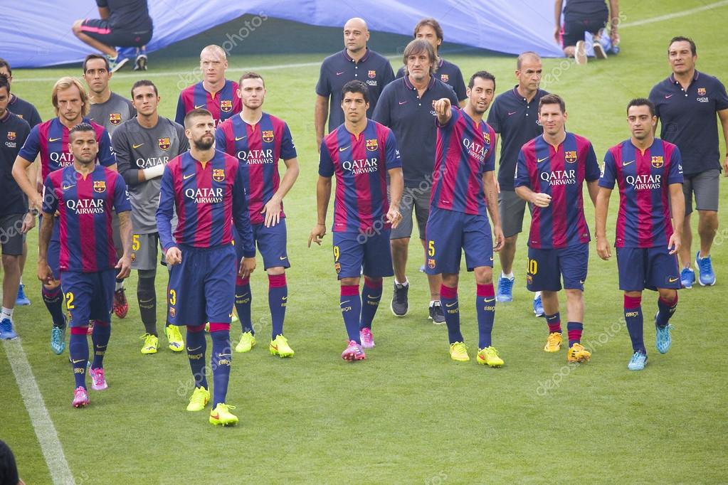 Presentación del equipo FC Barcelona — Foto editorial de stock ...