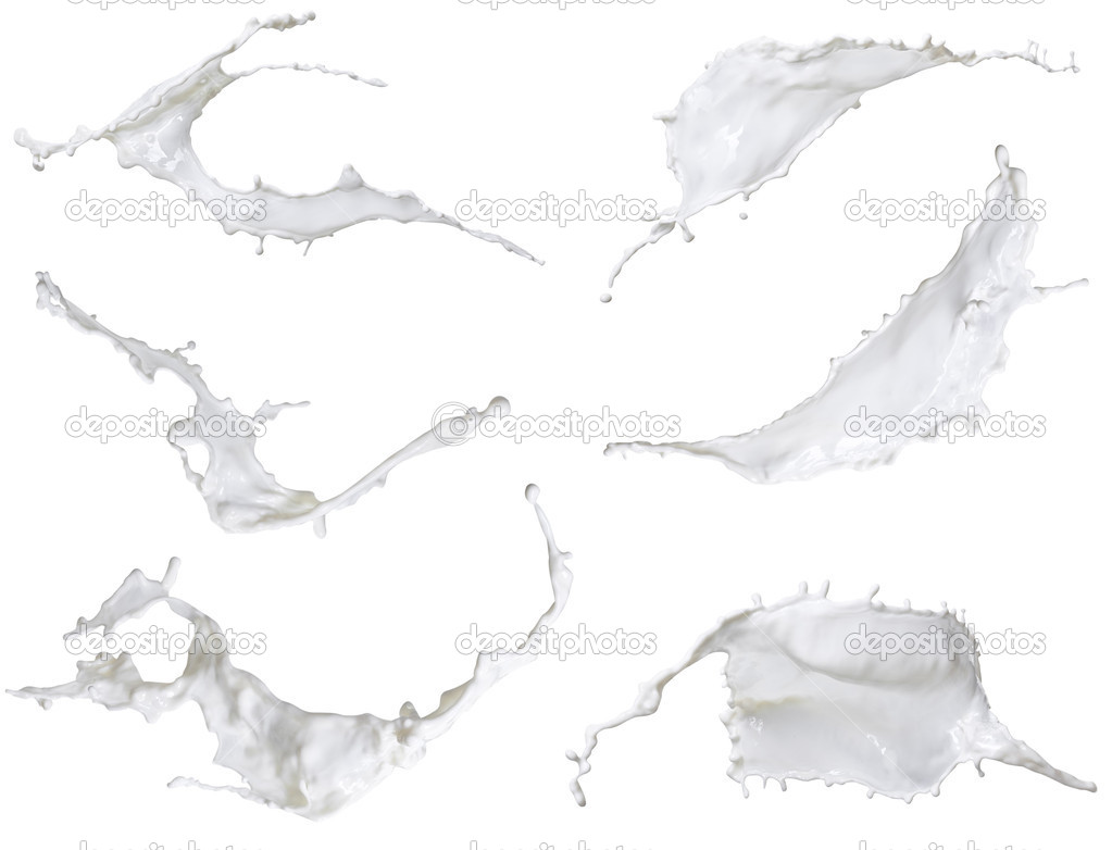 White milk, mixed splash isolated on white background Stock Photo by ...