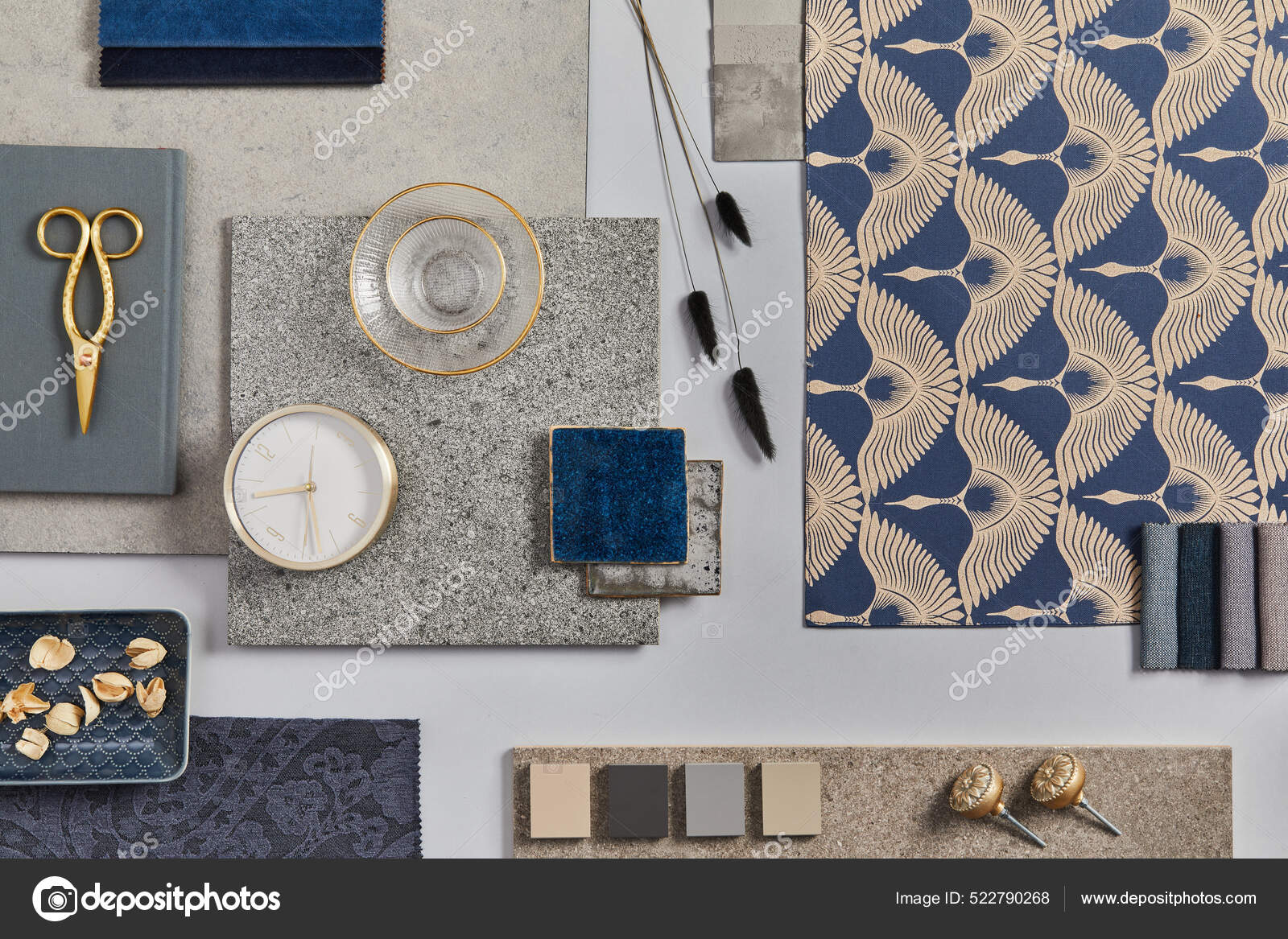 Flat Lay Creative Architect Moodboard Composition Samples Building ...