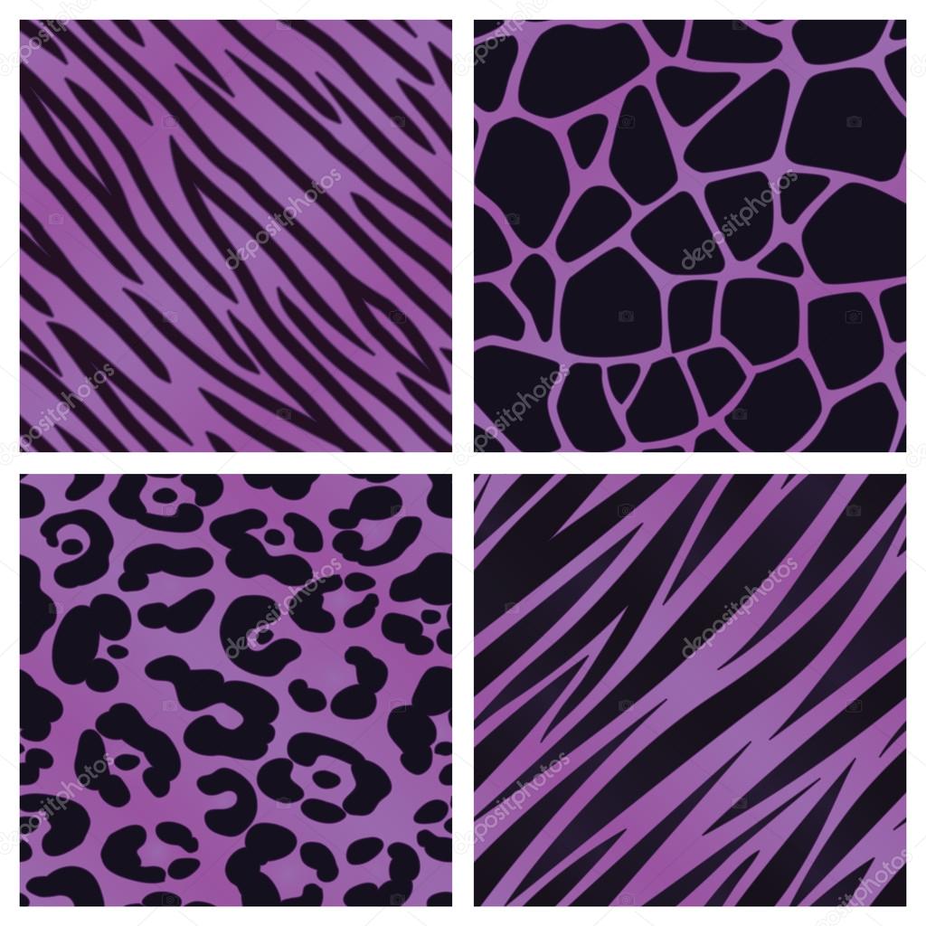 Purple Giraffe Print Background