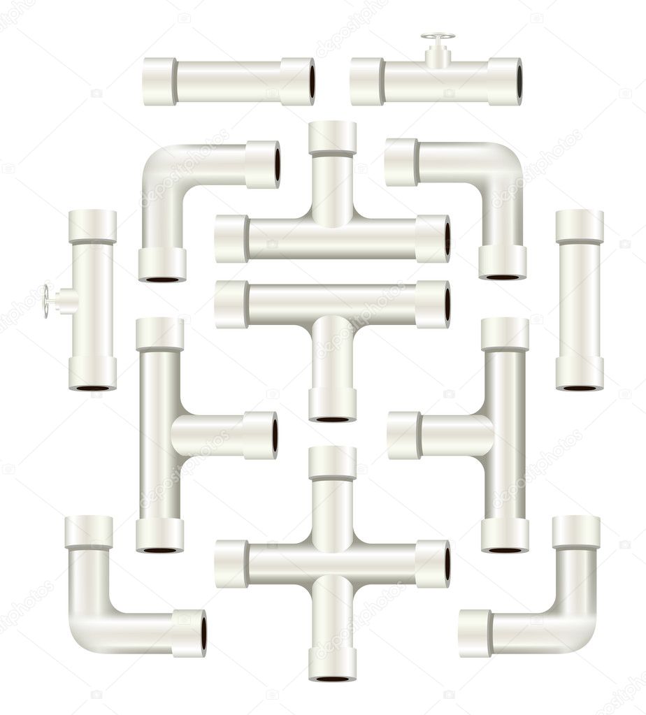 PVC Pipes — Stock Vector © AvelKrieg #36796553