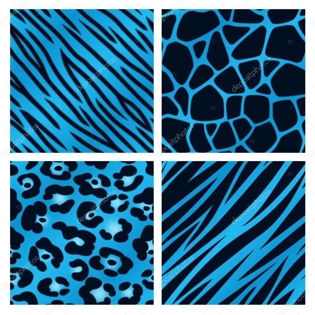 Blue Giraffe Print Backgrounds