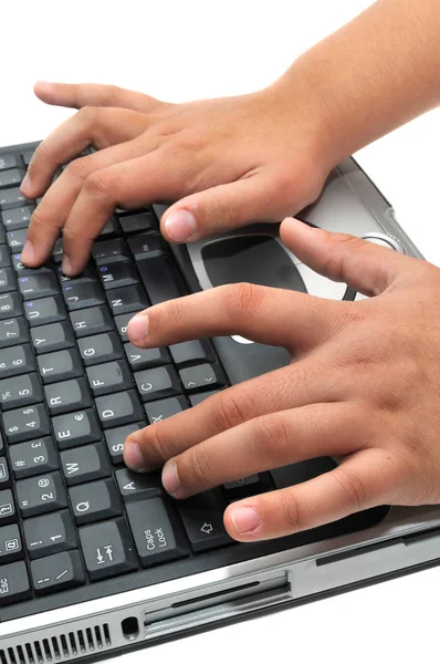 Hand on the keyboard Stock Photo by ©luislouro 23466688