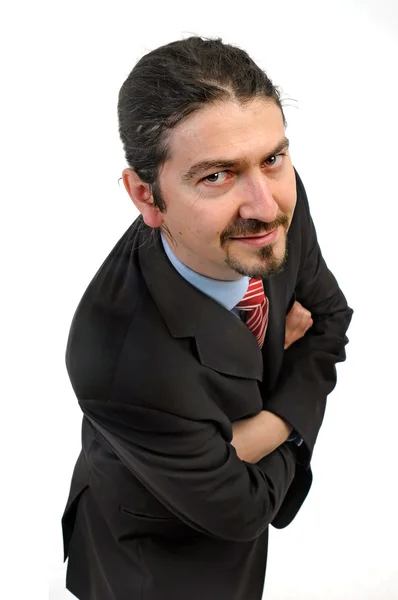 Man Haughty Proud Look Jacket Tie Beard — Stock Photo © KadnikovValerii ...