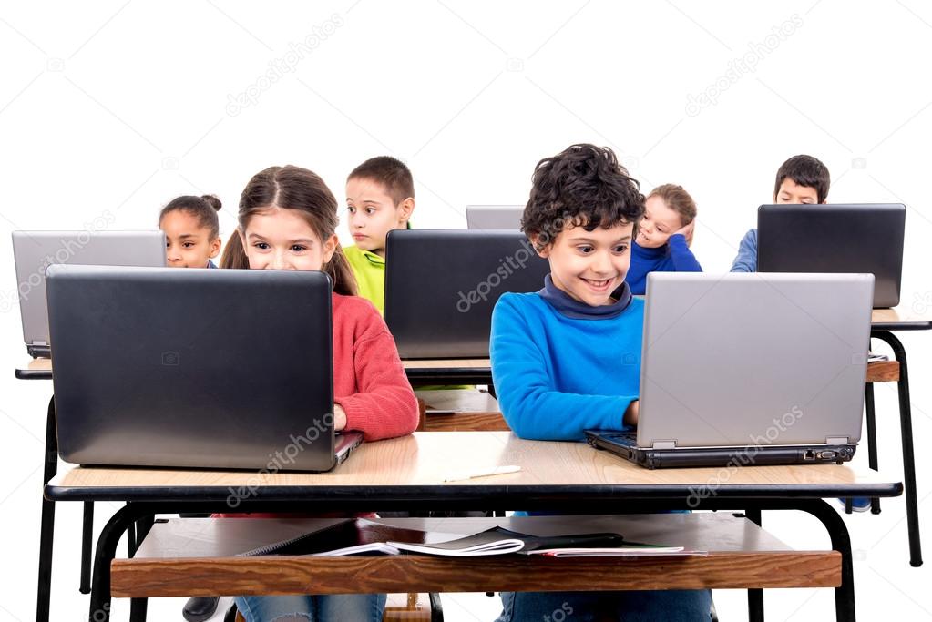 Classroom with laptops Stock Photo by ©luislouro 42835287