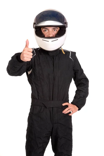 Racing Driver Racing Position Complete Gear Isolated White Stock ...