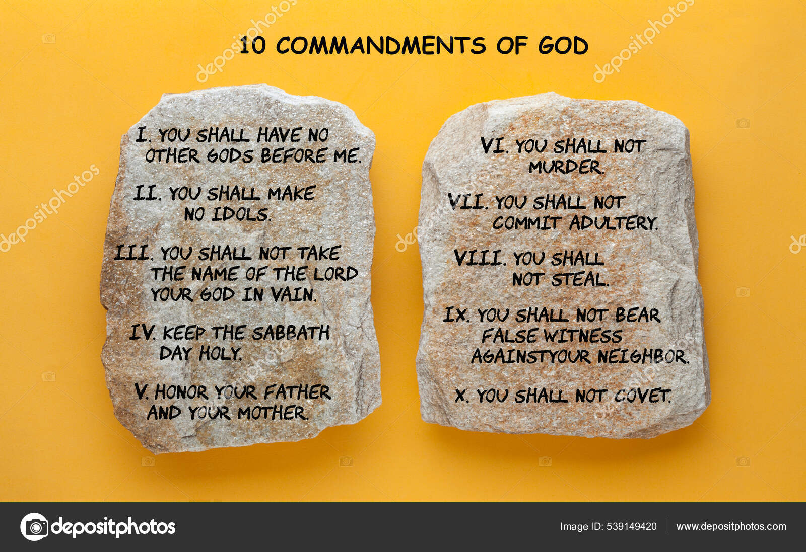 Ten Commandments God God Spoke All Words Stock Photo by ©ogichobanov ...