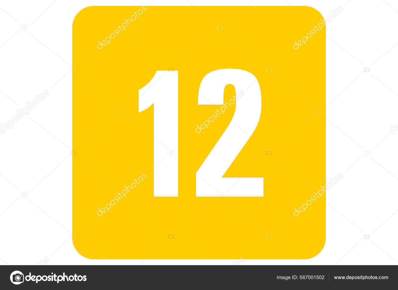 White Number Yellow Background Conceptual Rating Classind Suitable ...
