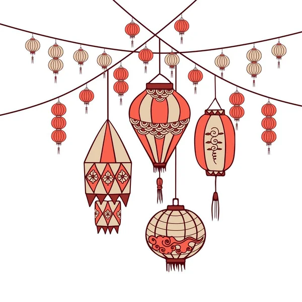 100,000 Lunar new year lanterns Vector Images | Depositphotos