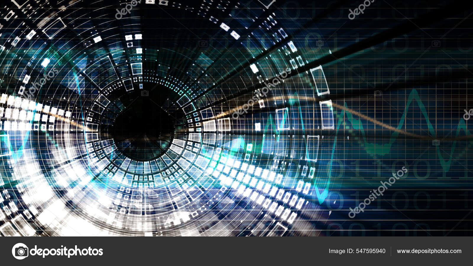 Binary Technology Stream Art — Stock Photo © kentoh #547595940