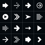 16 arrow sign pictogram set Stock Vector Image by ©ifeelgood #23800921