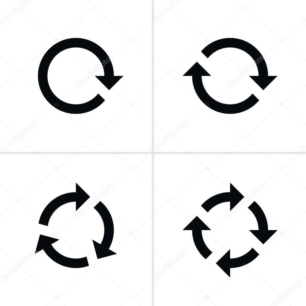 4 arrow pictogram refresh reload rotation loop sign set Stock Vector ... 4 arrow pictogram refresh reload rotation loop sign set Stock Vector ...