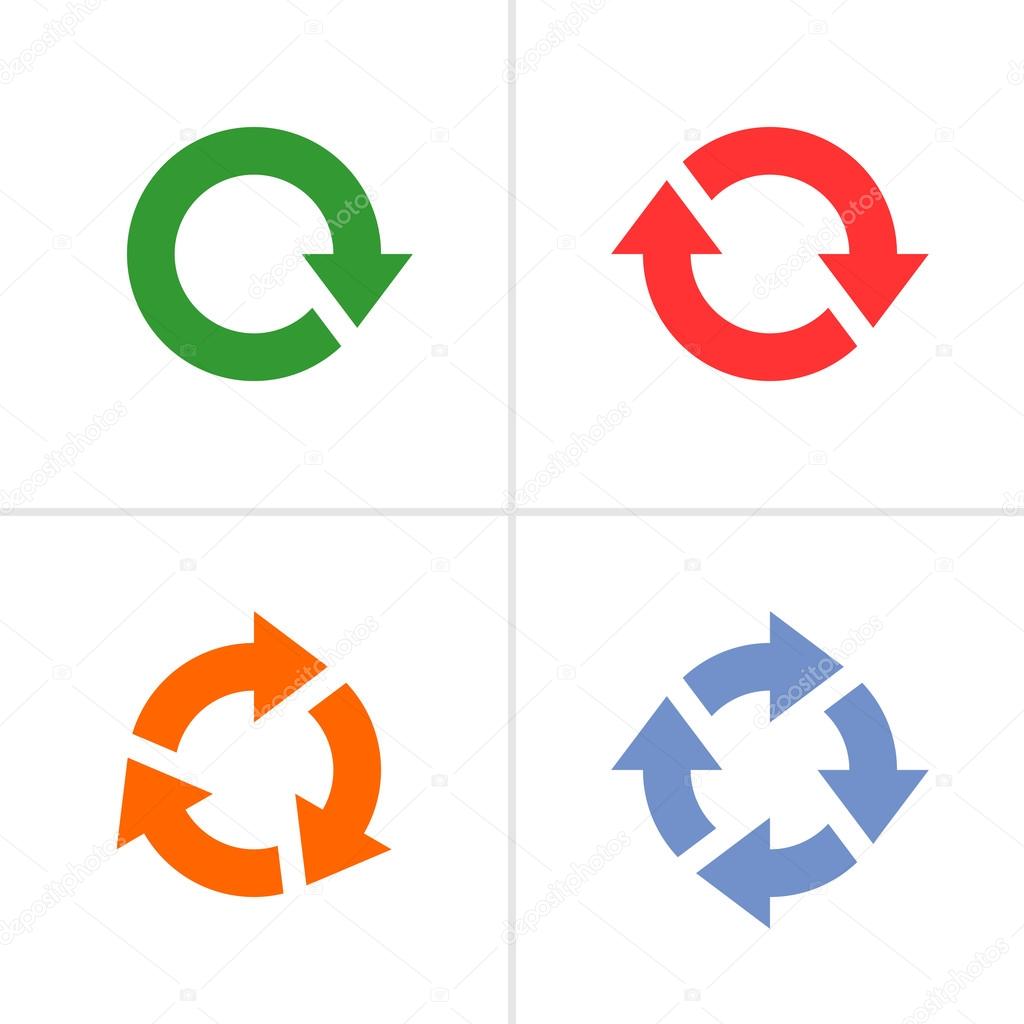 4 arrow pictogram refresh reload rotation loop sign set Stock Vector Image by ©ifeelgood #23800903