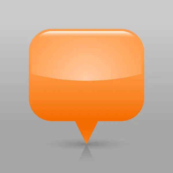 Blue glossy blank map pin icon. Rounded rectangle web button with ...