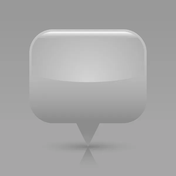 Gray glossy blank map pin icon. Rounded rectangle web button with ...