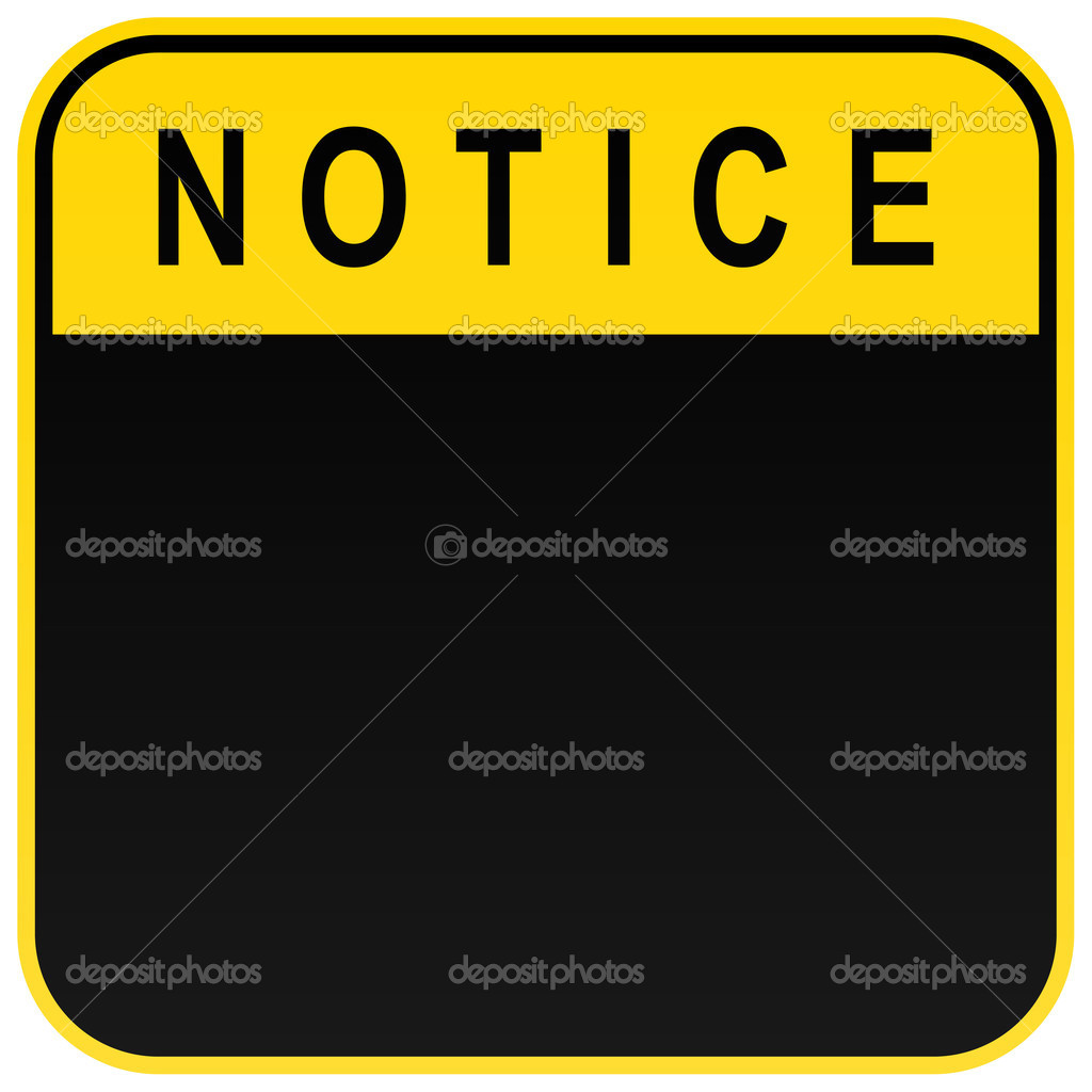 Blank Notice Sign