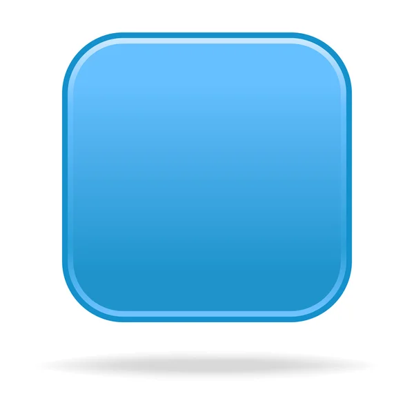 Blue glossy blank internet button. Rounded square shape icon with black ...