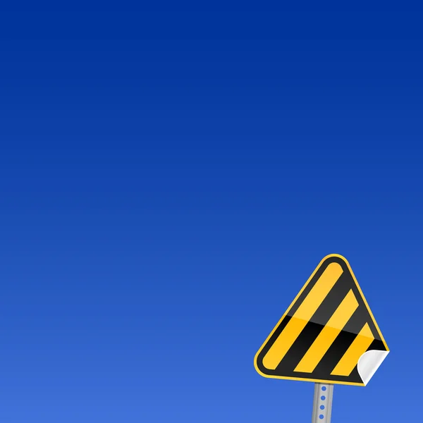 Small yellow road warning sign with exclamation mark symbol Stock ...
