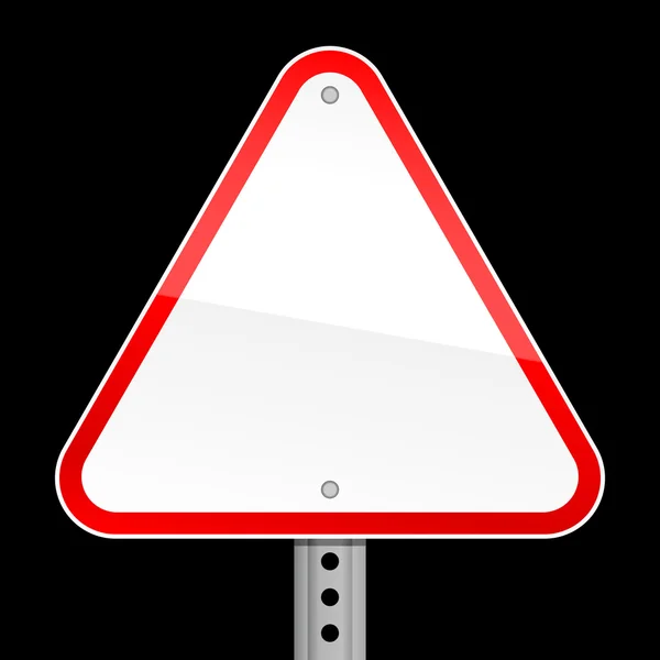 Empty red triangle road sign | Triangular blank red road signs with ...