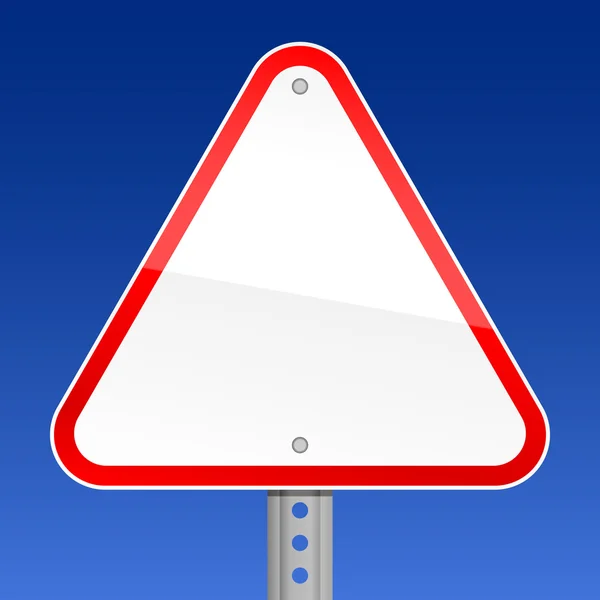 Empty red triangle road sign | Triangular blank red road signs with ...
