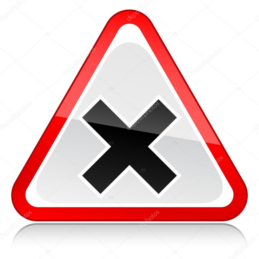 Sinal de alerta vermelho atenção com irritante símbolo em branco ...