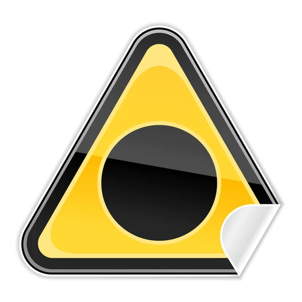 Yellow hazard warning sign with black hole symbol on white Stock Vector ...