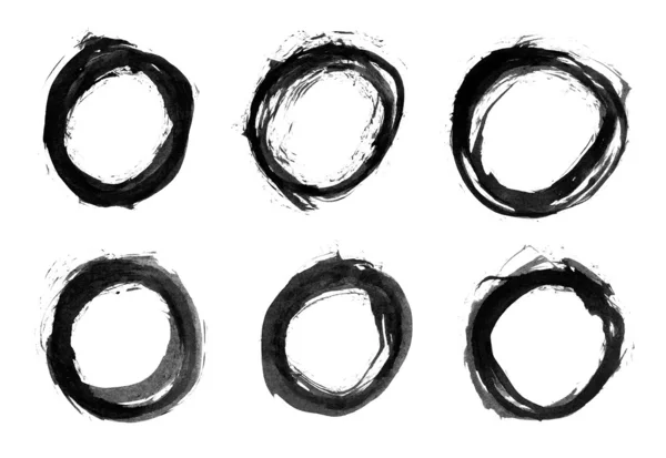 Round form black brush stroke. — Stock Photo © ifeelgood #24187867