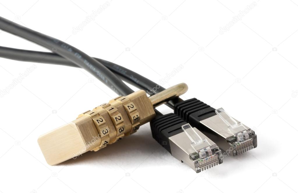 LAN Switch Security Locked — Stock Photo © fbmadeira #23710641