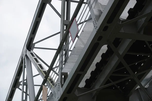Truss train bridge - side view - Stock Image - Everypixel