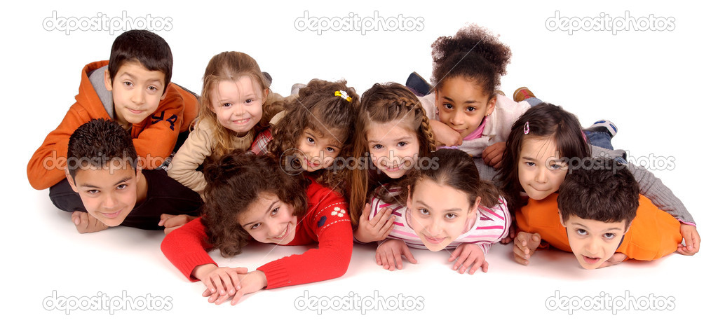 Niños pequeños posando — Foto de stock © verkoka #24463773