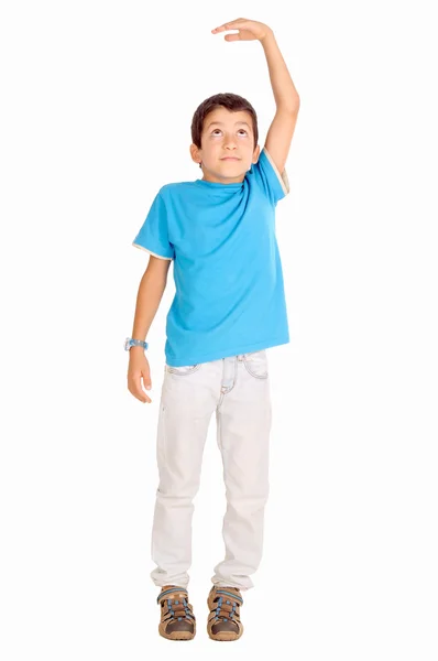 School boy raising his hands up — Stock Photo © get4net #1960649
